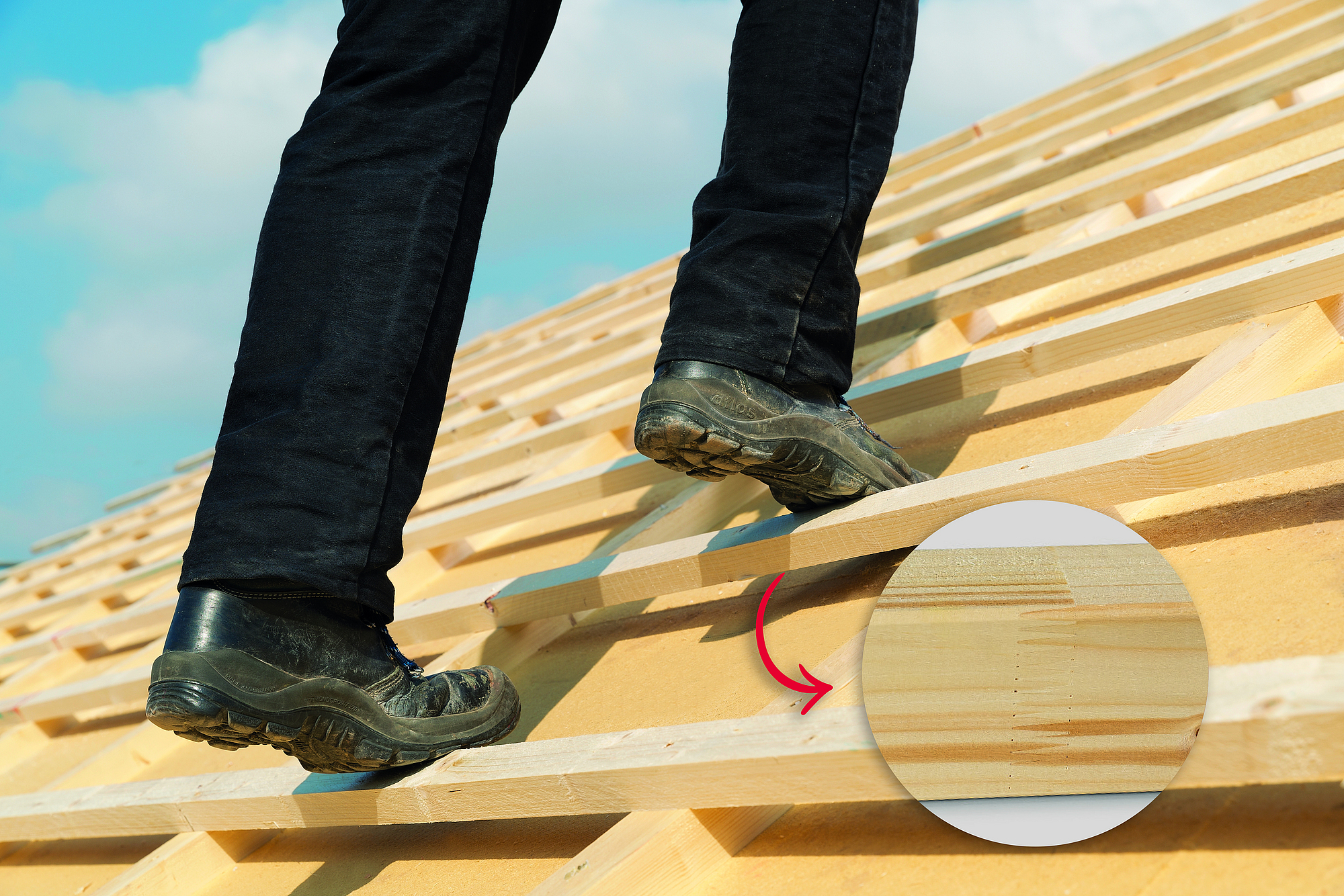 Keilgezinkte Dachlatten | BG BAU Aktuell